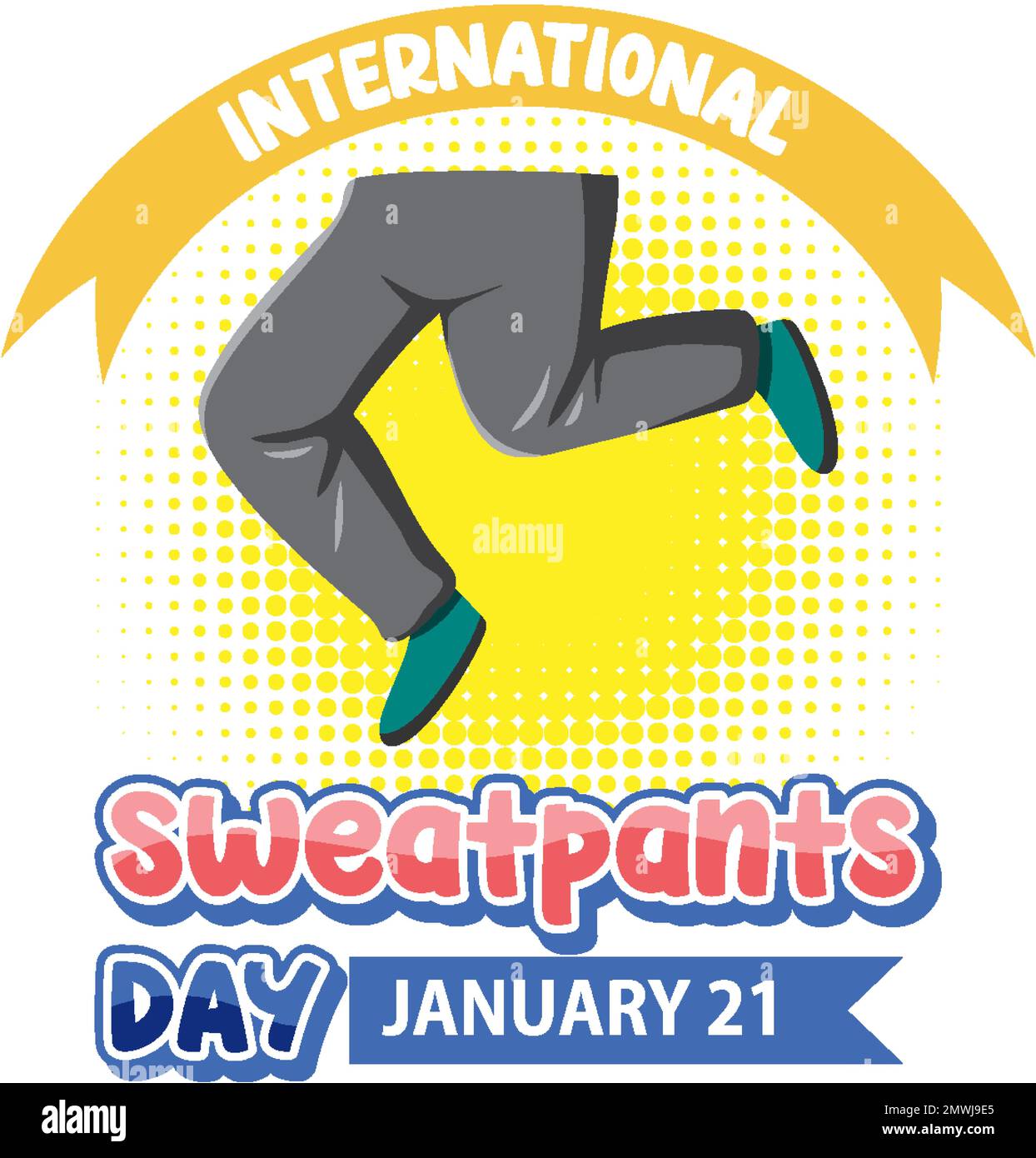 International Sweatpants Day Banner Design illustration Stock Vector ...