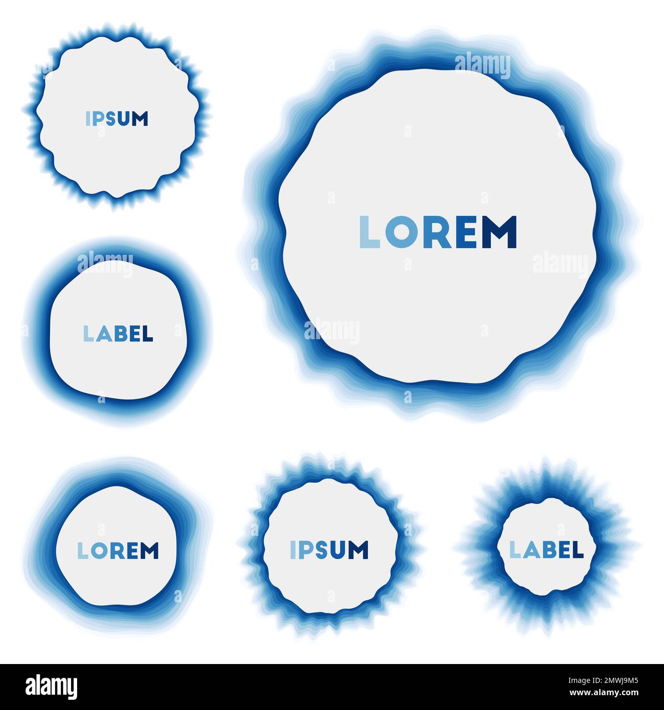 Abstract round labels. Appealing circular backgrounds. Neat vector ...