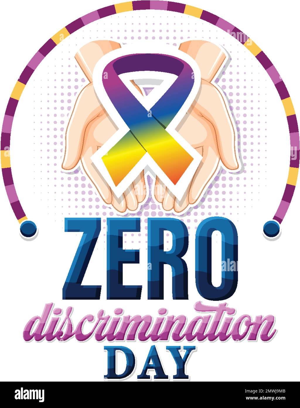 Zero discrimination day banner design illustration Stock Vector Image ...