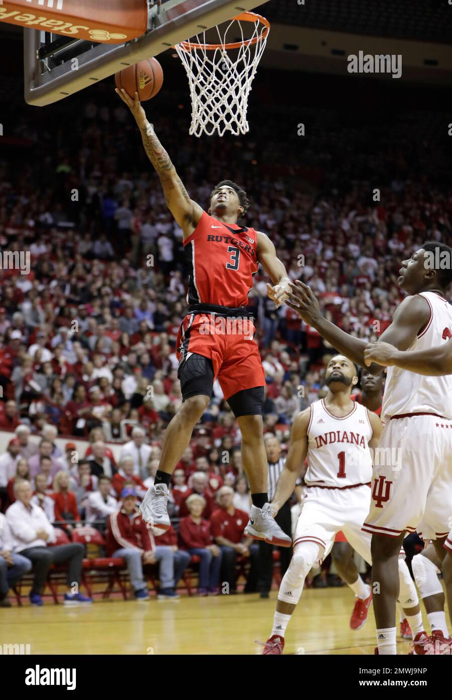 Rutgers' Corey Sanders (3) puts up a shot during the first half of an ...
