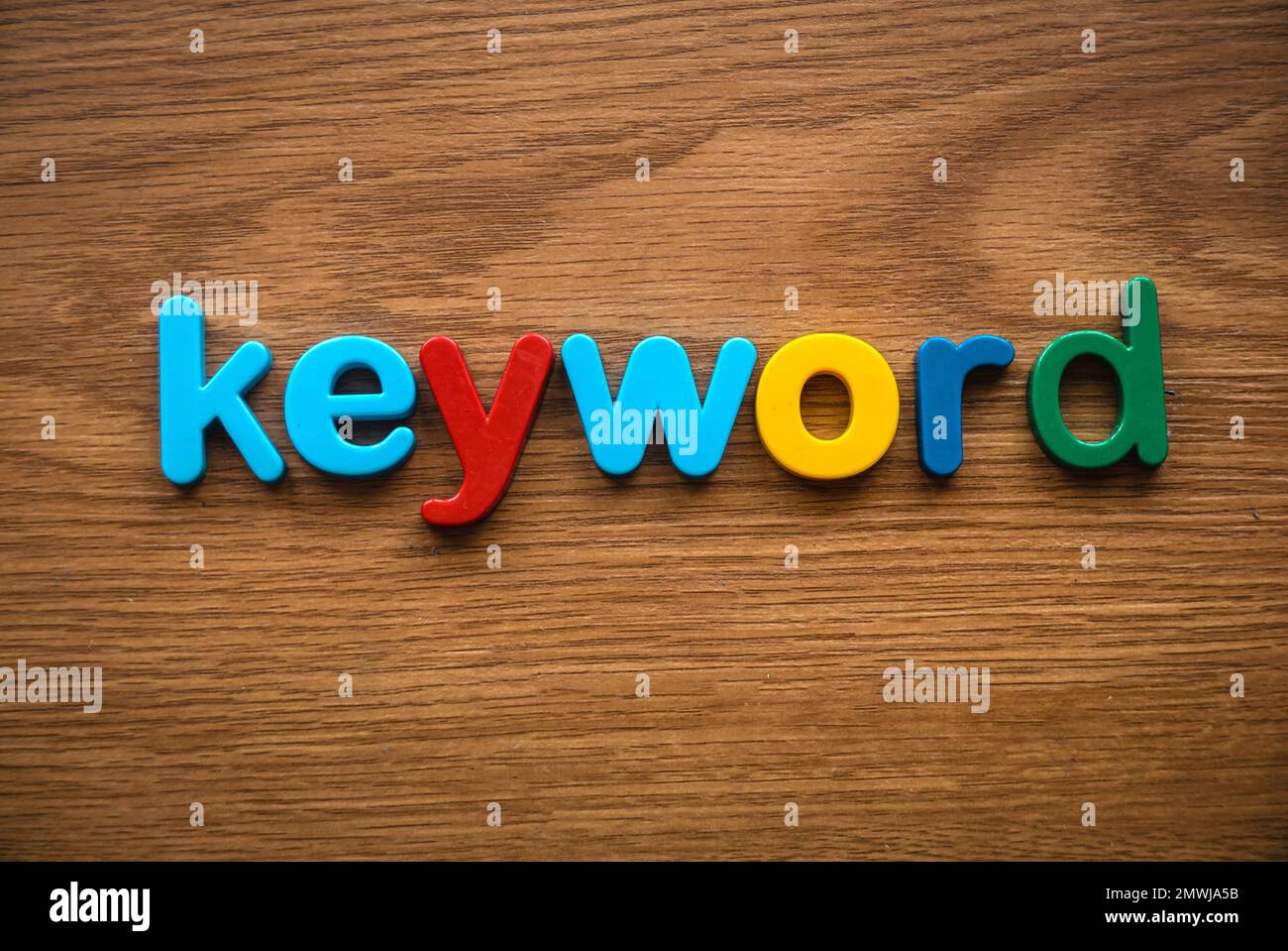 Colorful alphabet of word keyword Stock Photo - Alamy