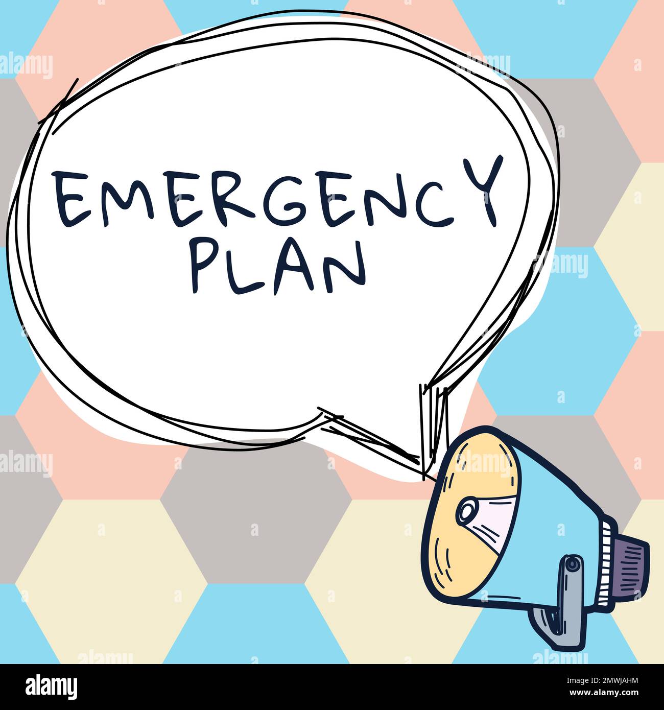 Conceptual caption Emergency Plan. Word for Procedures for response to ...