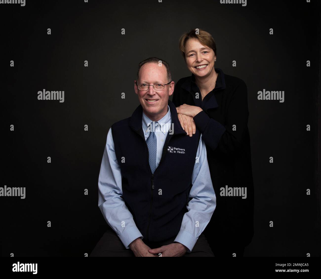 Dr. Paul Farmer, left, and Ophelia Dahl pose for a portrait to promote ...