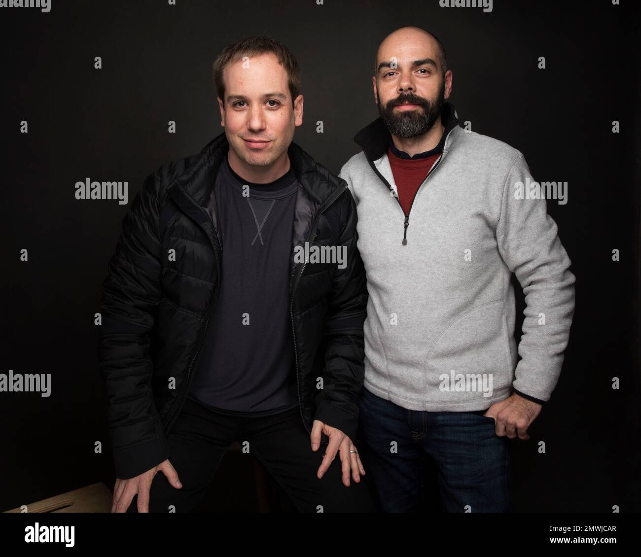 Directors Kief Davidson, left, and Pedro Kos pose for a portrait to promote the film, "Bending ...