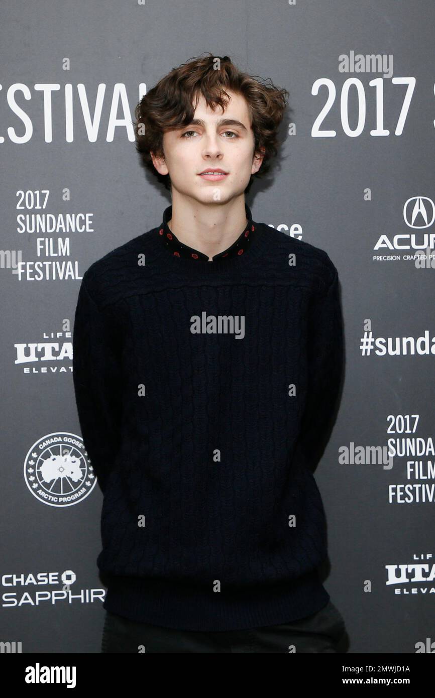Actor Timothee Chalamet poses at the premiere of "Call Me By Your Name ...