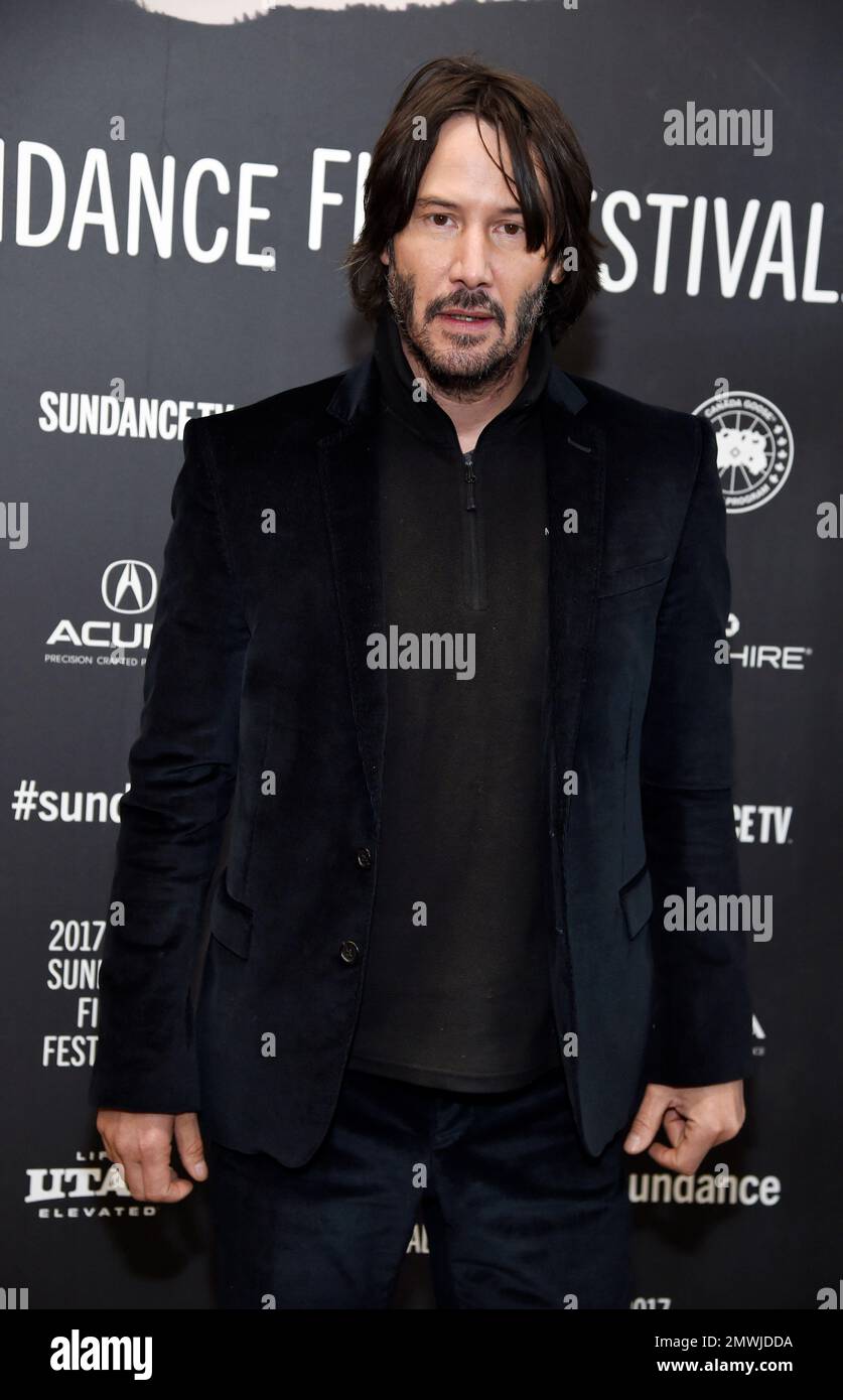 Keanu Reeves, a cast member in "To the Bone," poses at the premiere of ...