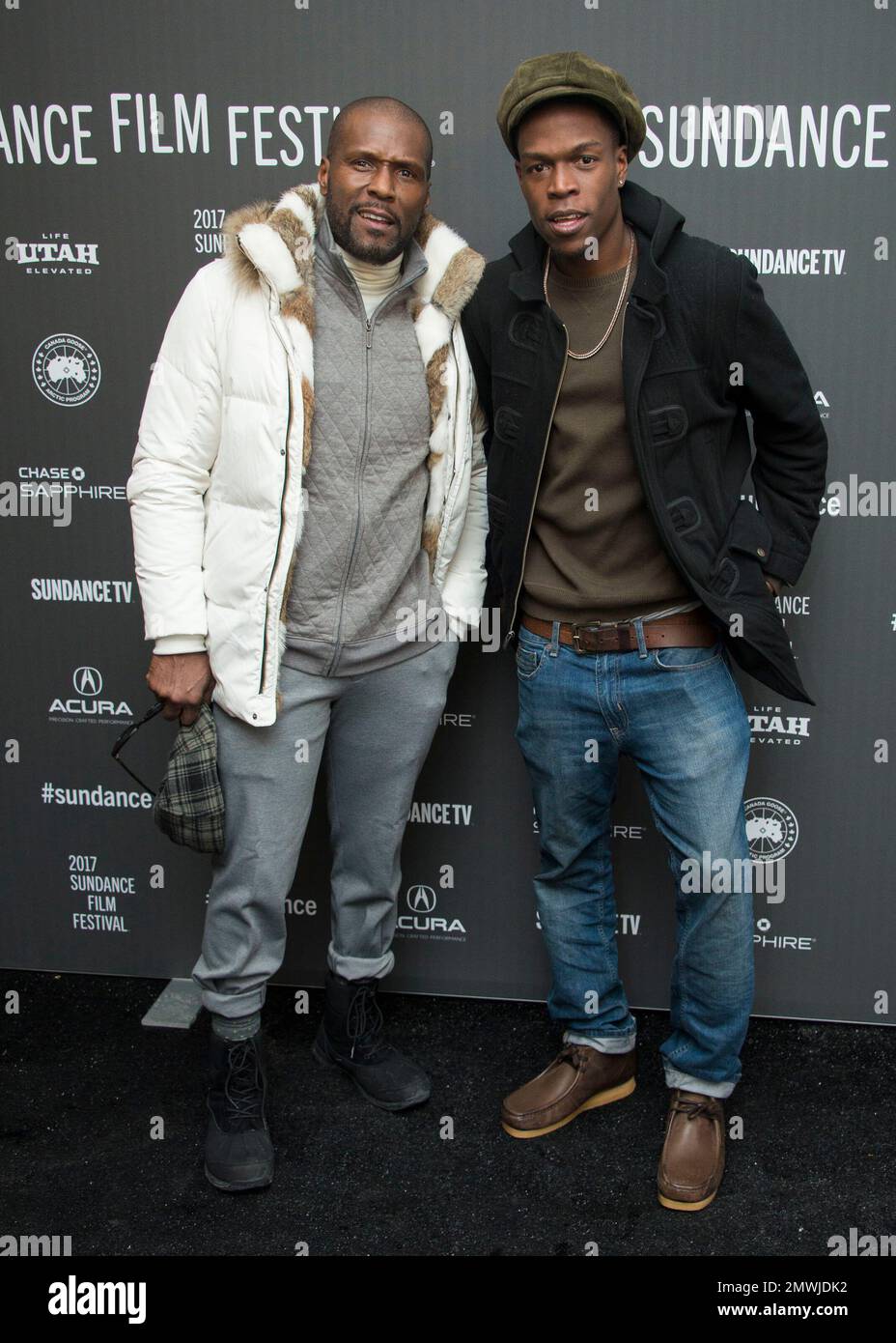 Actor Curtiss Cook, left, poses with his son Curtiss Cook, Jr. at the ...