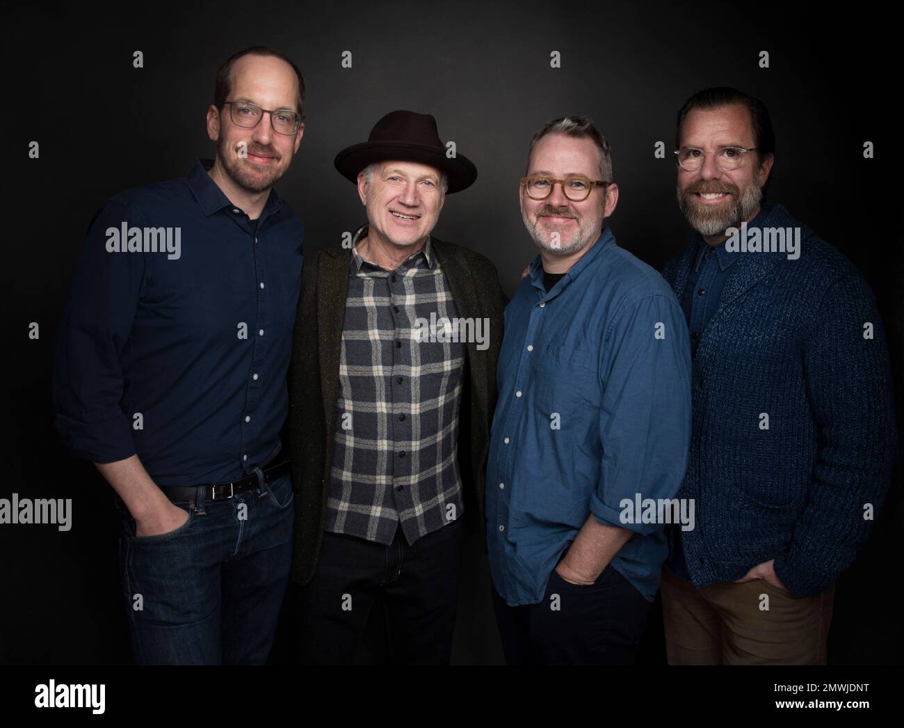 Christoph Niemann, from left, Tinker Hatfield, director Morgan Neville ...