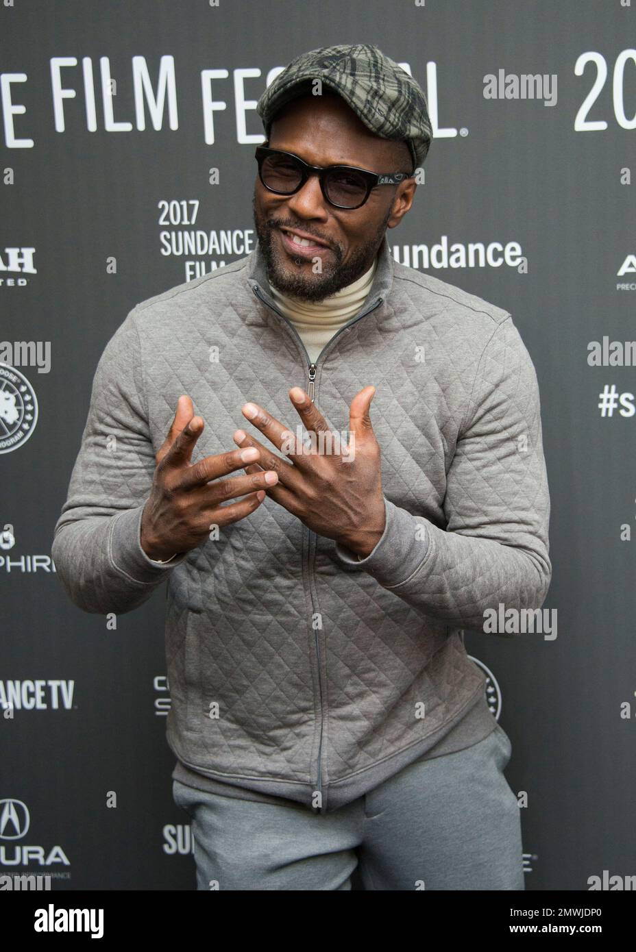 Actor Curtiss Cook poses at the premiere of the film "Roxanne Roxanne ...