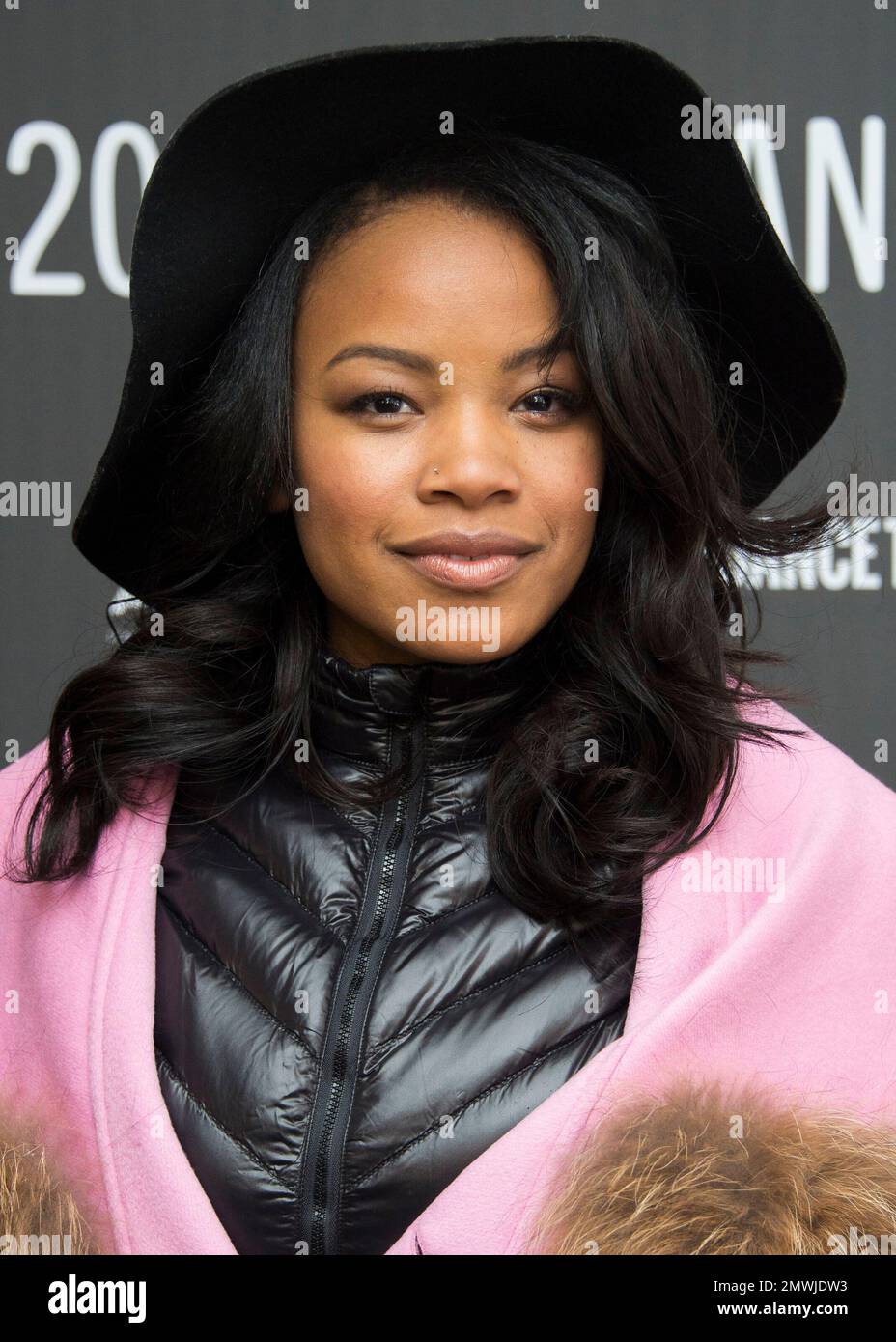 Actress Chanté Adams poses at the premiere of the film "Roxanne Roxanne ...