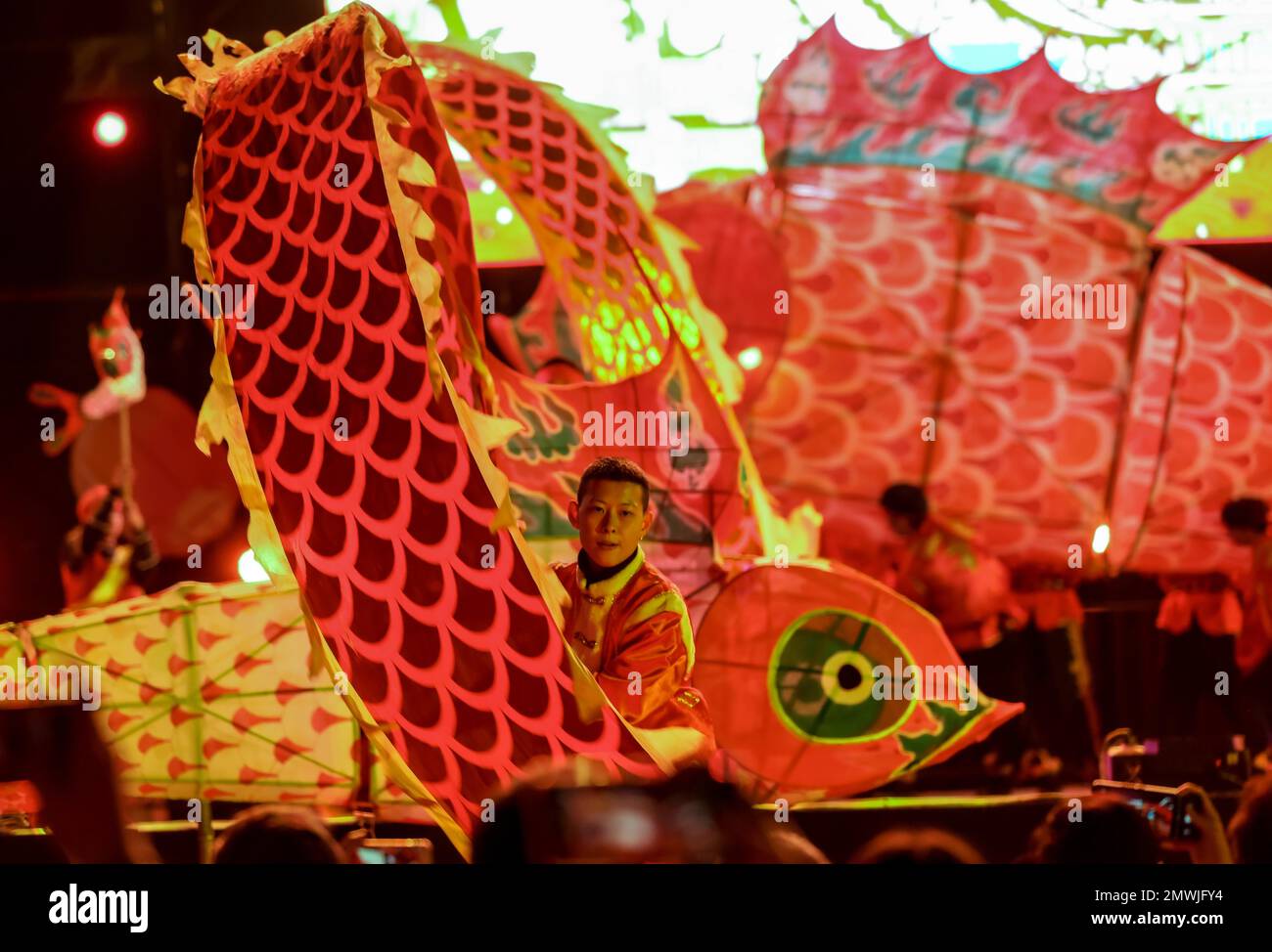 Fish lantern dance welcomes the Lantern Festival in Happy Valley of ...