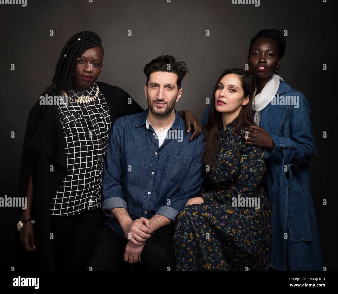 Actors Elizabeth Arjok, from left, Fares Fares, Hania Amar and Mari ...