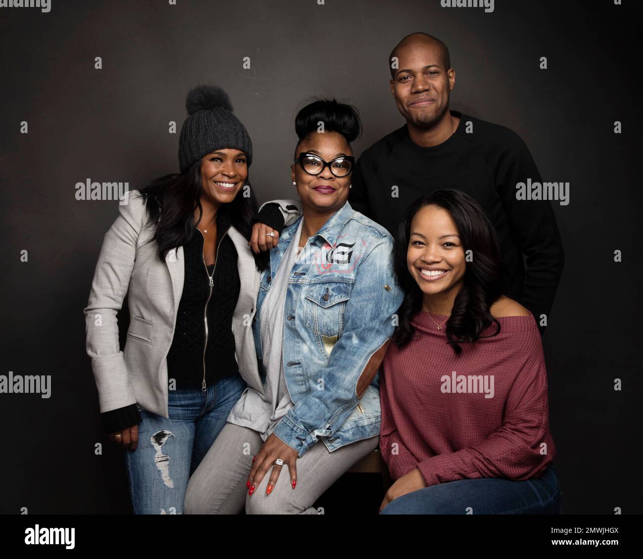 Actress Nia Long, from left, Roxanne Shante, director Michael Larnell ...