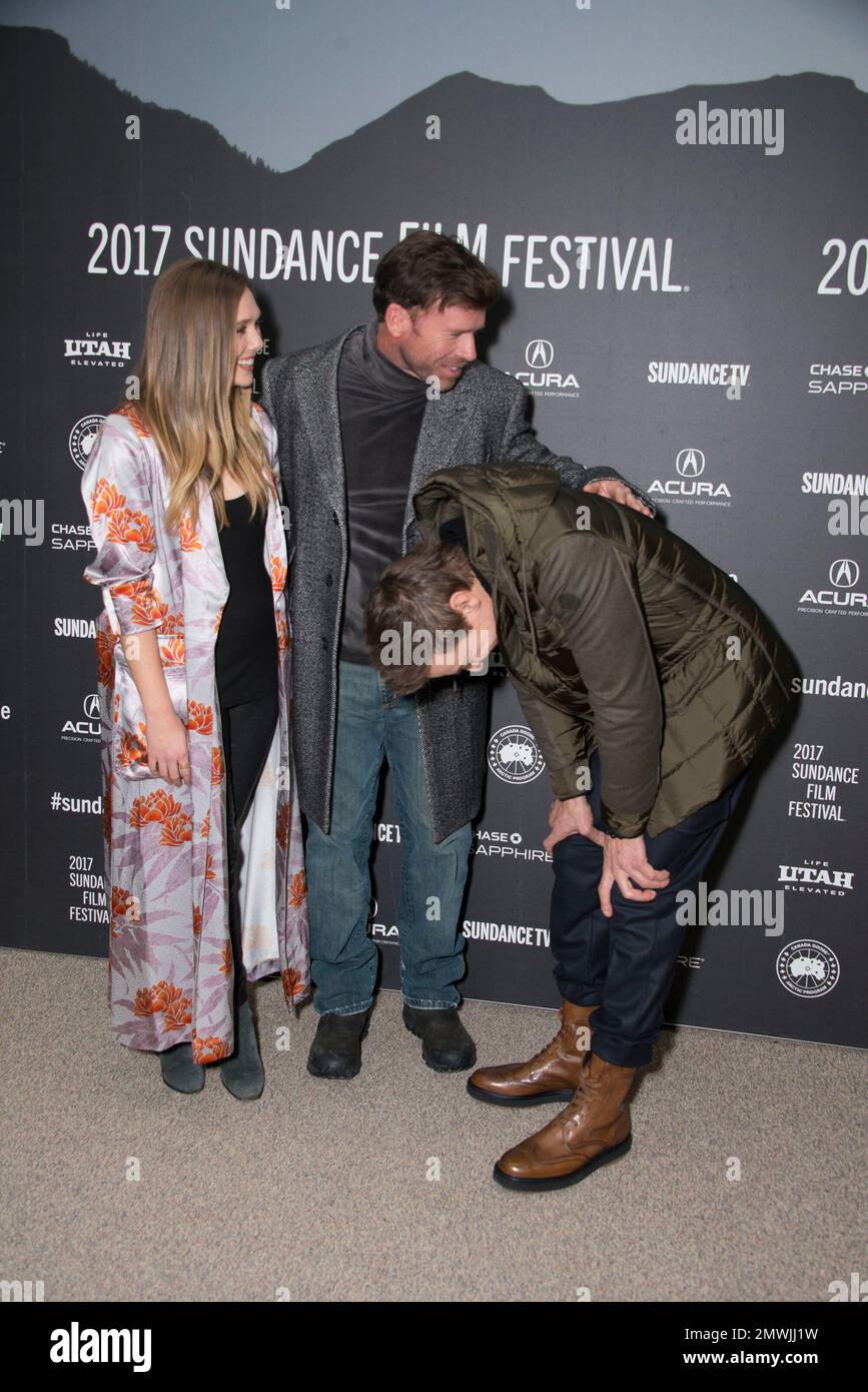 From left, actress Elizabeth Olsen, director/writer Taylor Sheridan and ...