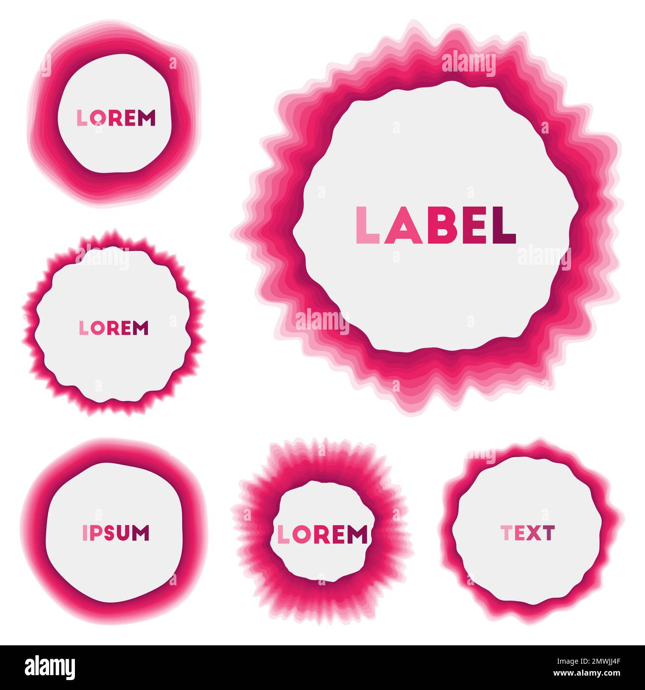 Round logos collection. Astonishing circular backgrounds. Trendy vector ...