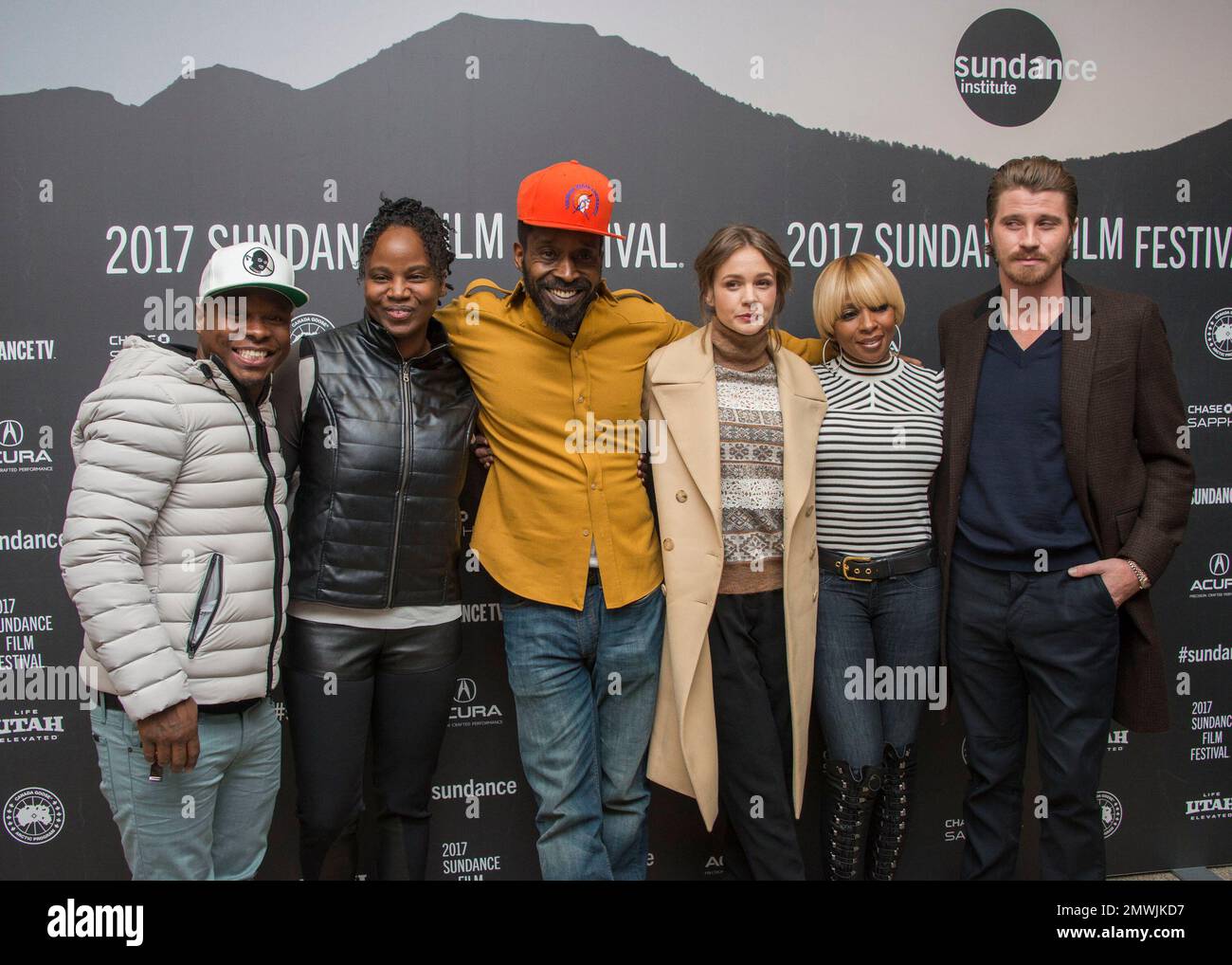 From left, actor Jason Mitchell, director Dee Rees, actors Rob Morgan ...