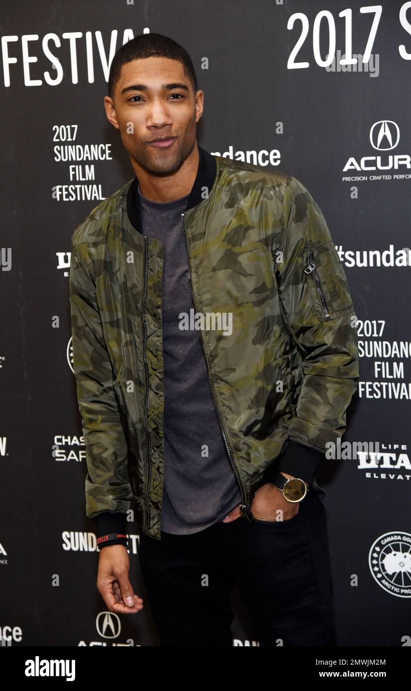 Carter Redwood, a cast member in "The Yellow Birds," poses at the ...