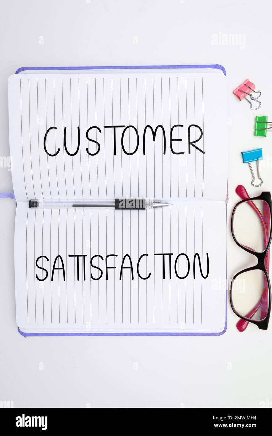 Sign Displaying Customer Satisfaction Word Written On Exceed Consumer