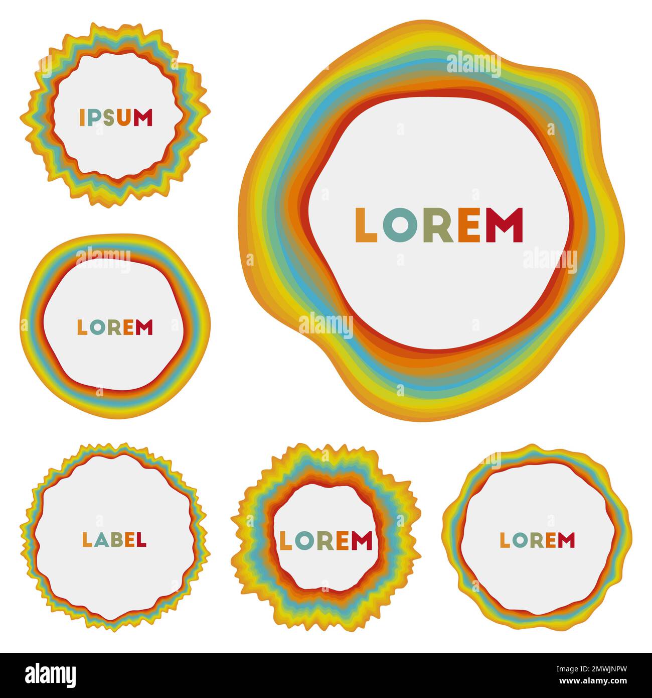 Round banners collection. Attractive circular backgrounds. Charming ...