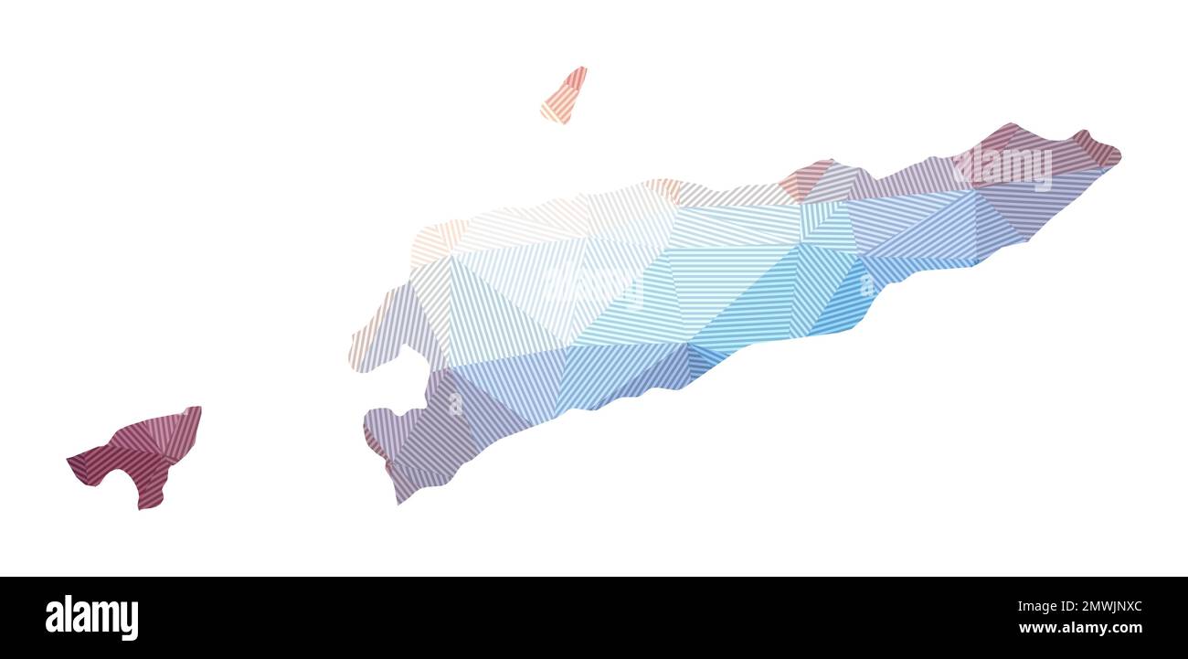 Map of Timor-Leste. Low poly illustration of the country. Geometric ...