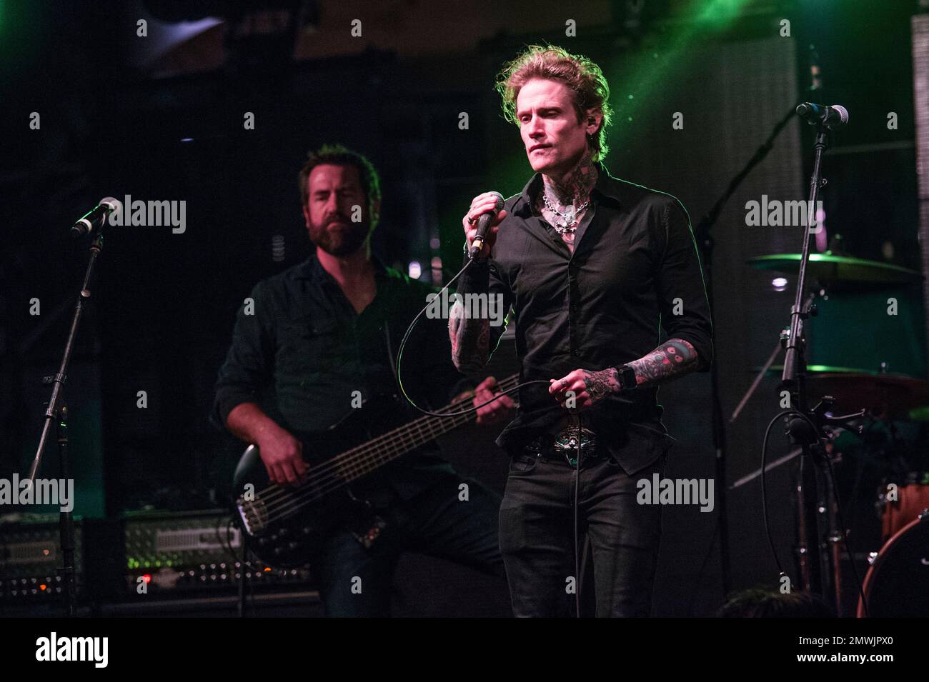 Josh Todd of The Stowaways performs on board the Carnival Victory ...