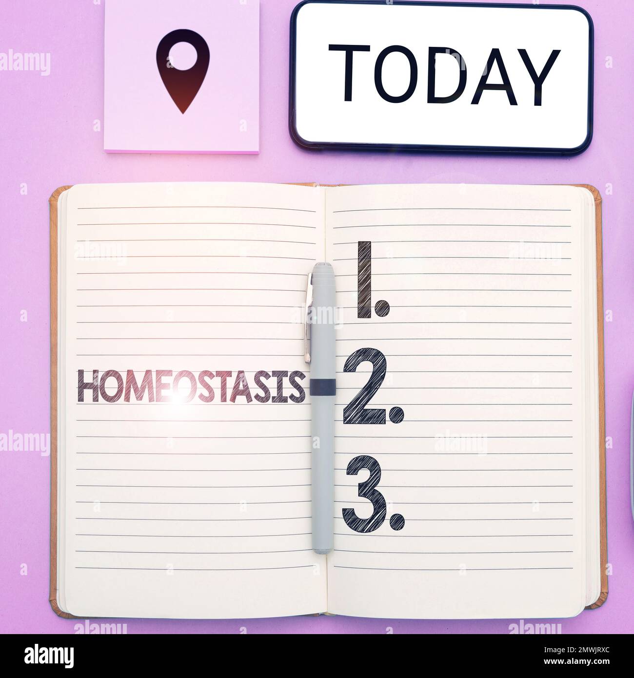 Text caption presenting Homeostasis. Word for the tendency toward a ...