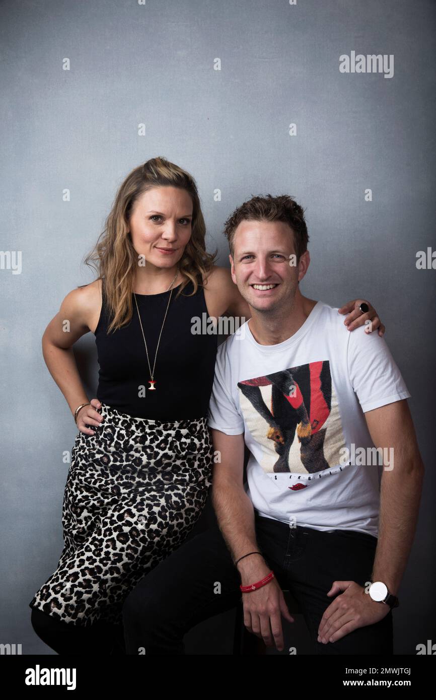 Actors Maya Stange, left, and Aaron Glenane pose for a portrait to ...
