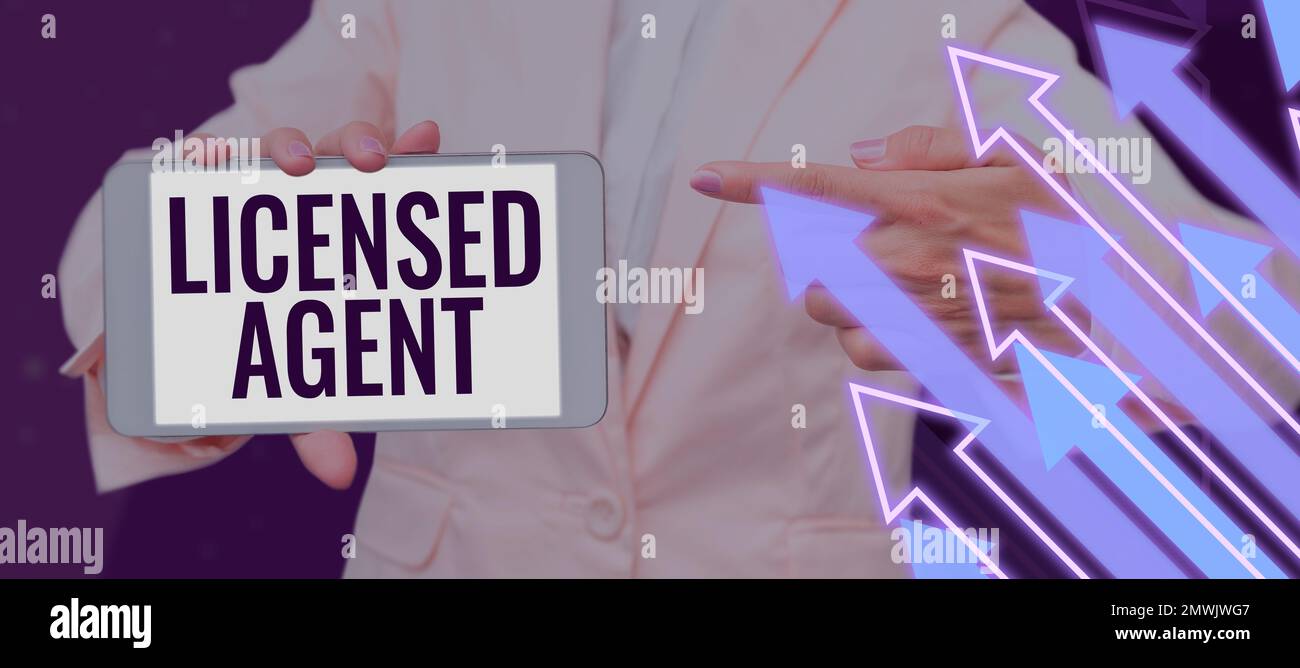 Conceptual display Licensed Agent. Conceptual photo Authorized and ... Conceptual display Licensed Agent. Conceptual photo Authorized and ...