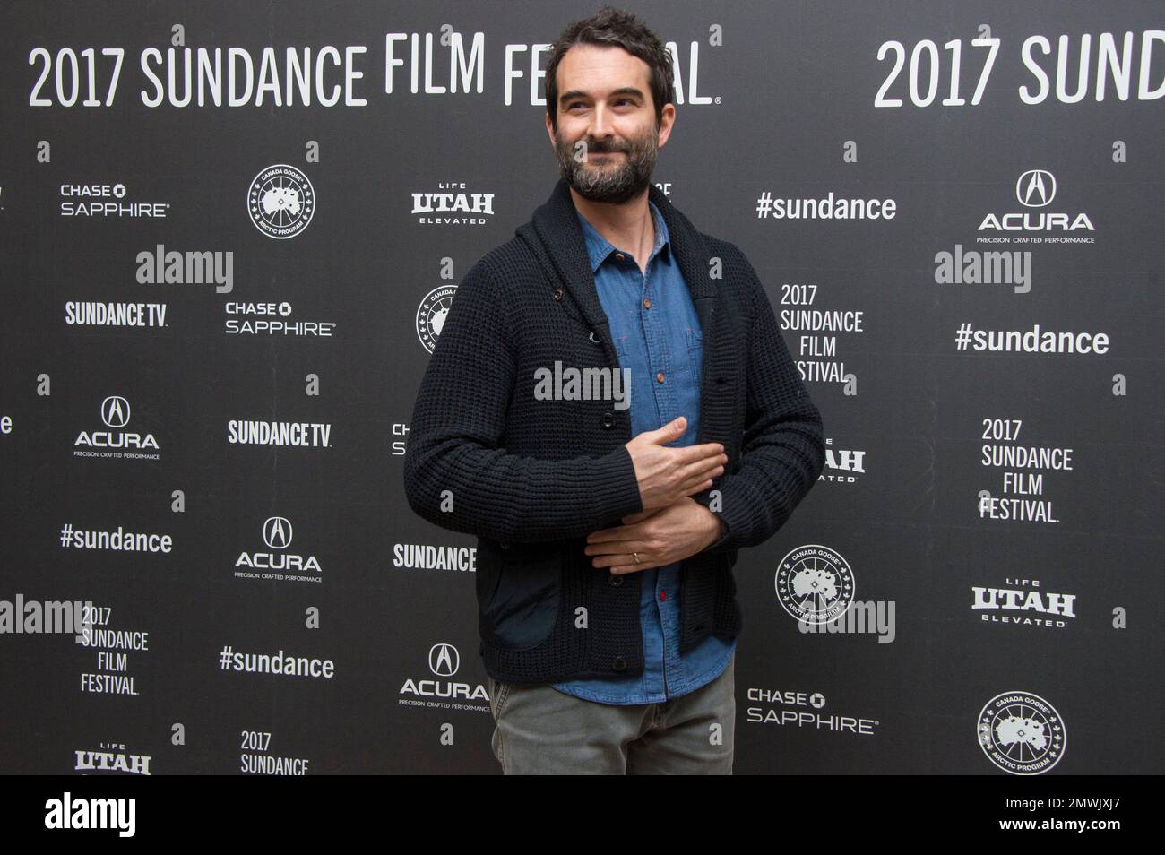 Actor Jay Duplass poses at the premiere of the film "Landline" at the ...