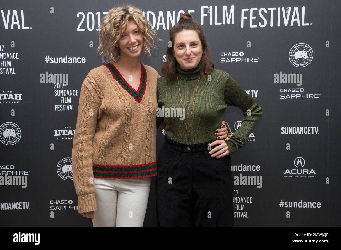 Co-writer/producer Elisabeth Holm, left, poses with director/co-writer ...