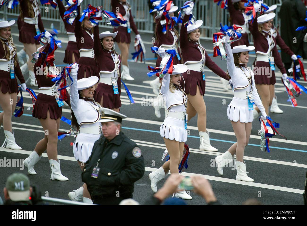 The Texas State University Strutters performs in President Donald Trump ...