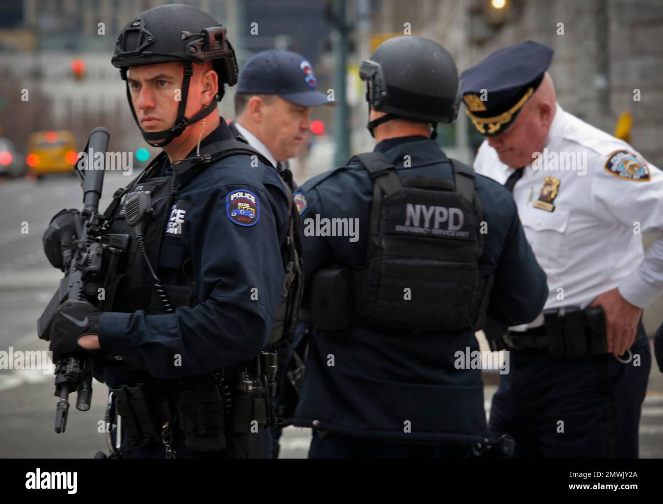A NYPD emergency unit detail arriveS for a convoy carrying Mexican drug ...