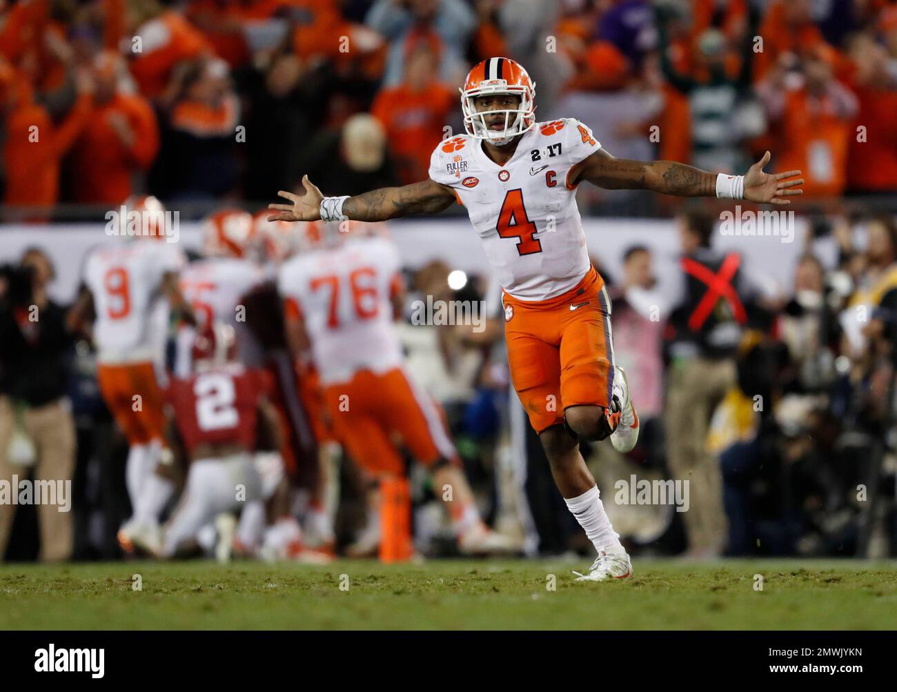 FILE - In this Jan. 10, 2017, file photo, Clemson's Deshaun Watson ...