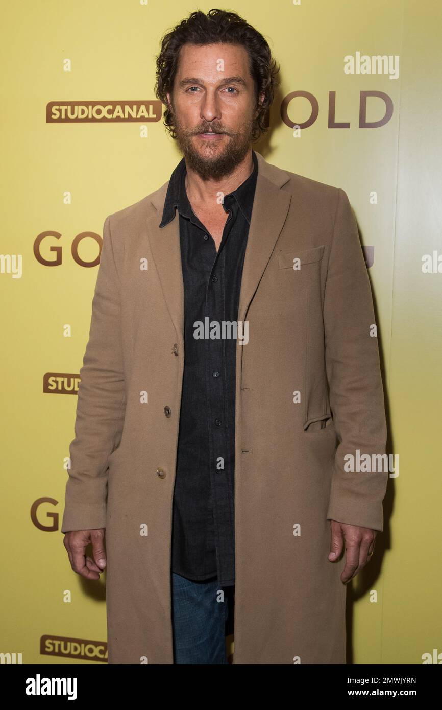US actor Matthew McConaughey poses for photographers upon arrival at ...