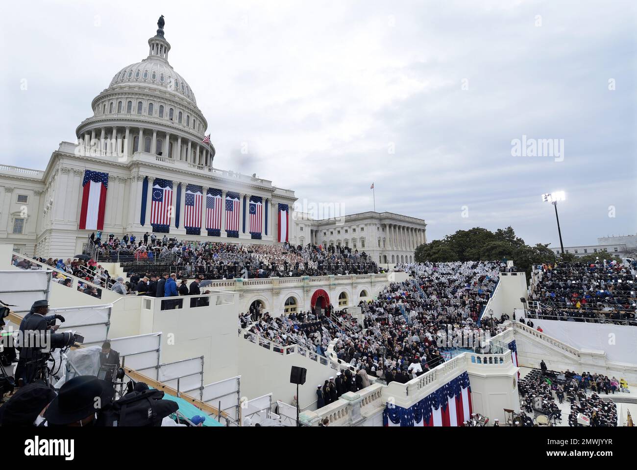 President Donald Trump delivers his inaugural address after being sworn ...