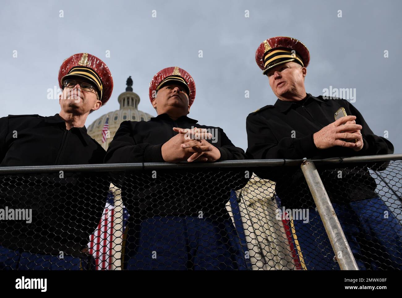 WASHINGTON, DC - JANUARY 20: Members of the US Army Herald Trumpets ...
