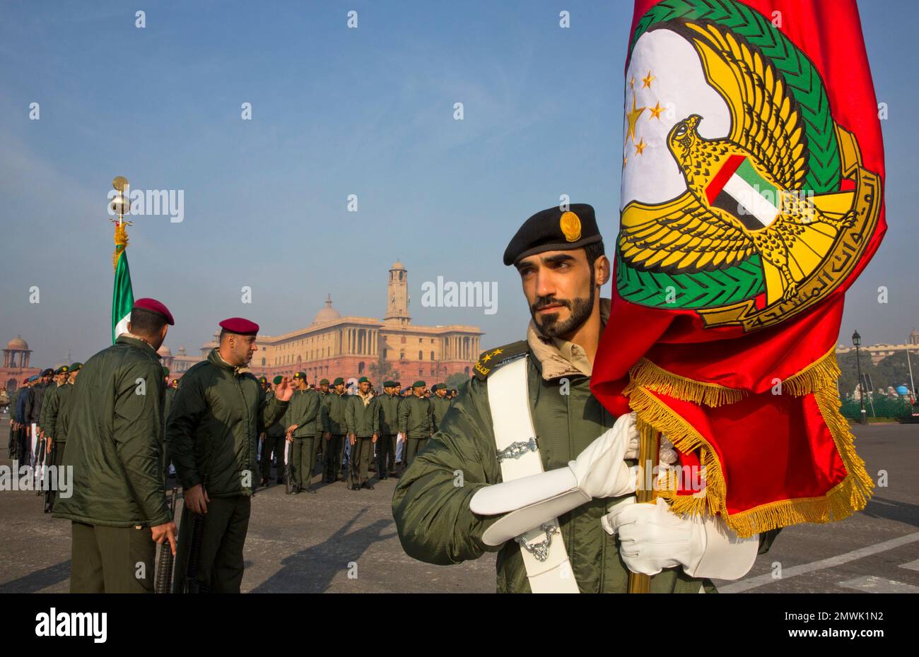The United Arab Emirates, UAE, armed forces soldiers rehearse for the ...
