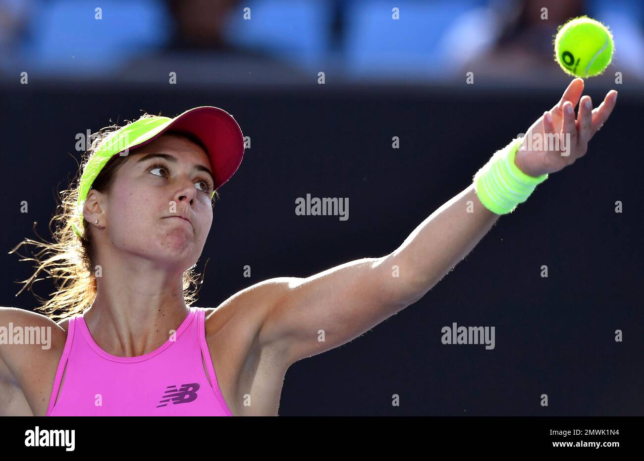 Romania's Sorana Cirstea serves to United States' Alison Riske during ...