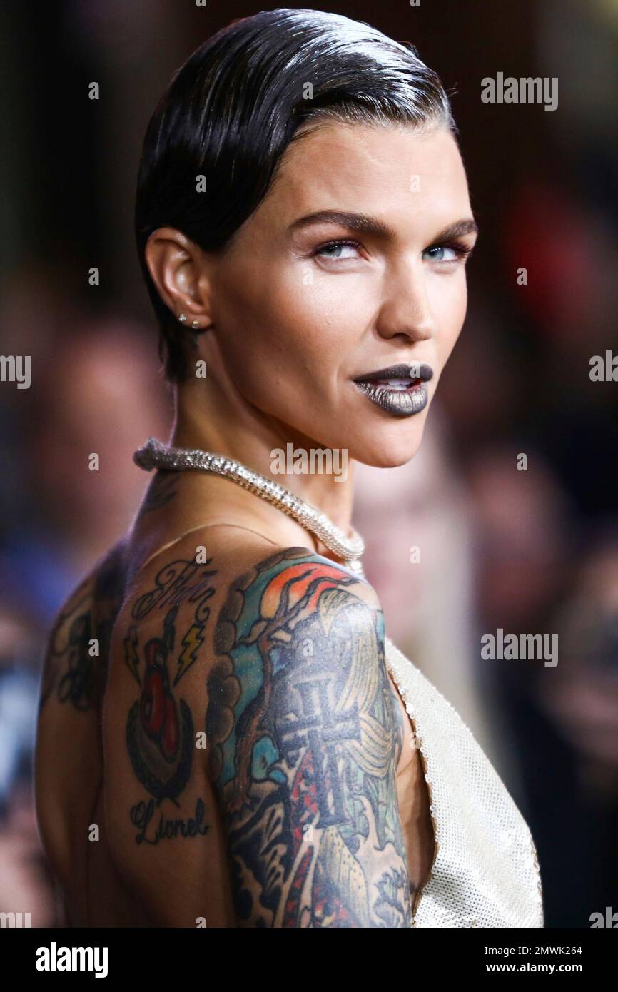Ruby Rose arrives at the LA Premiere of "xXx: Return of Xander Cage" at ...