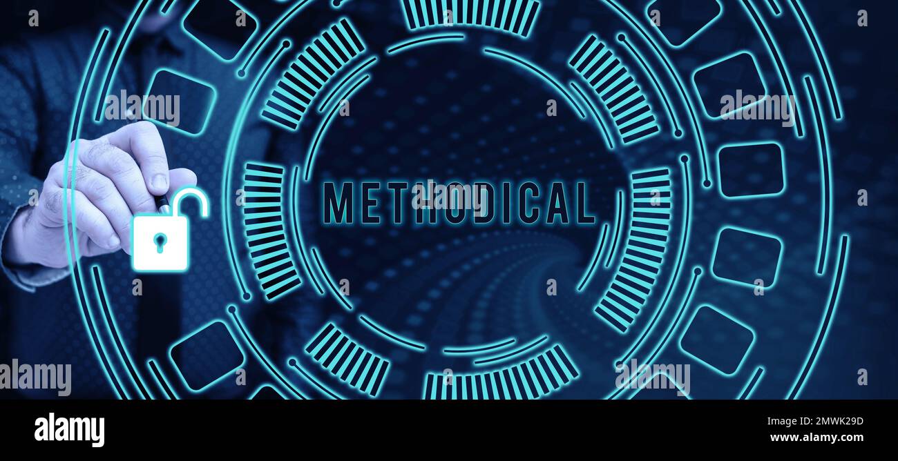 Hand writing sign Methodical. Business idea System of Methods used in a ...