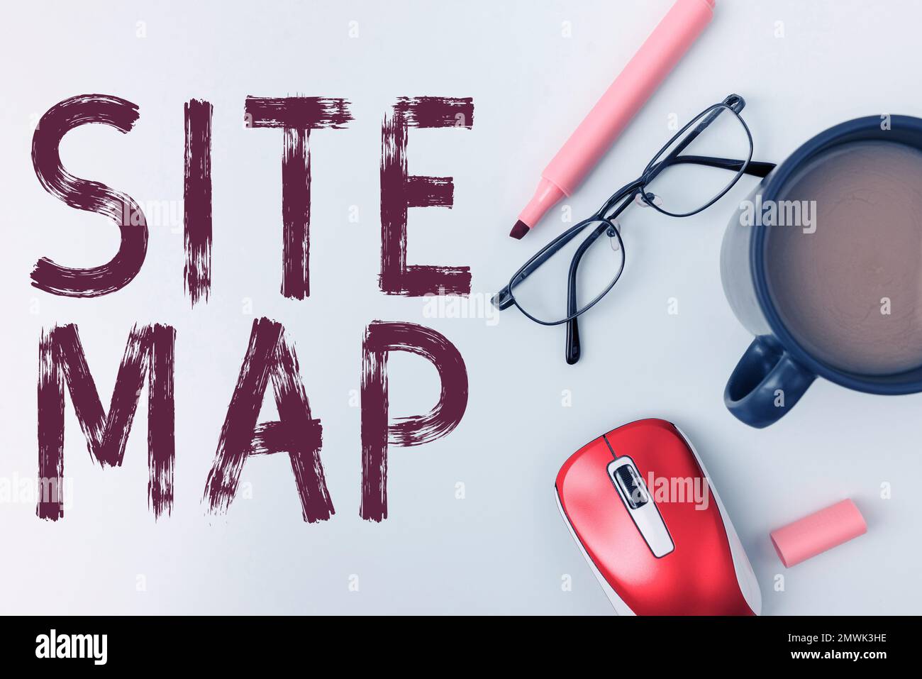 Hand writing sign Site Map. Internet Concept designed to help both ...