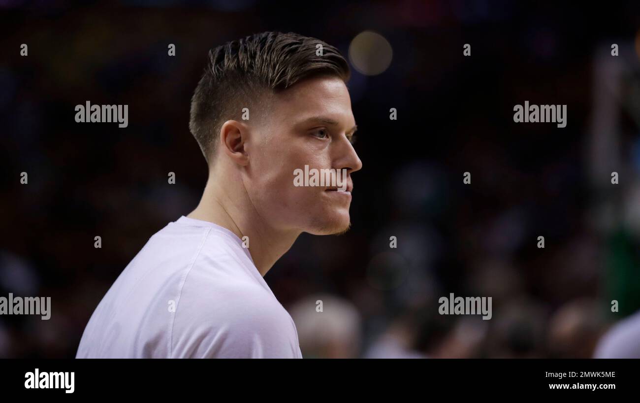 Boston Celtics forward Jonas Jerebko practices before the first quarter ...