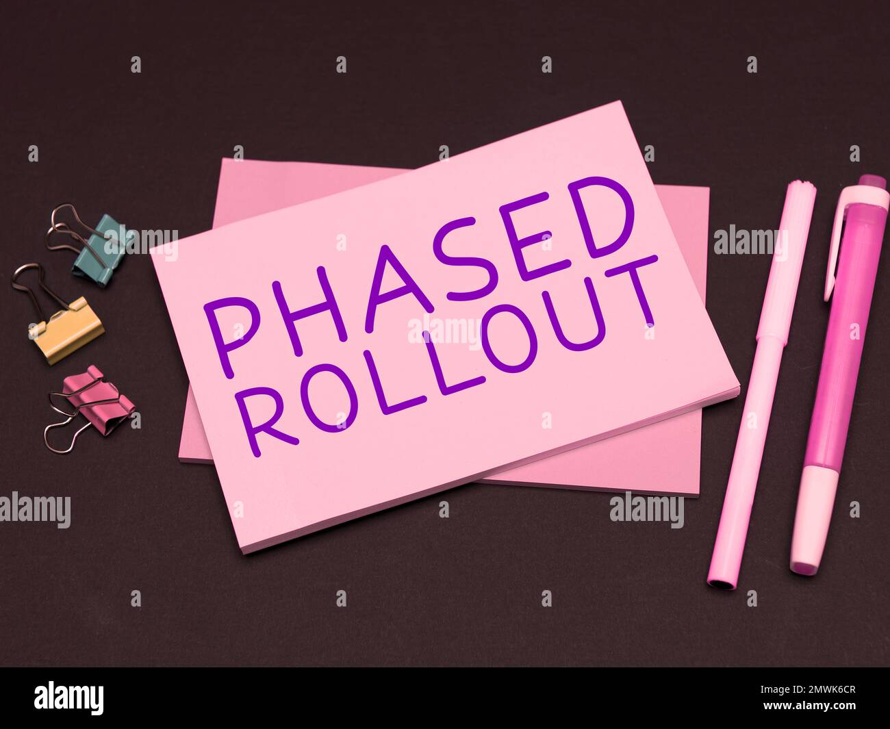 Inspiration showing sign Phased Rollout. Conceptual photo the practice ...