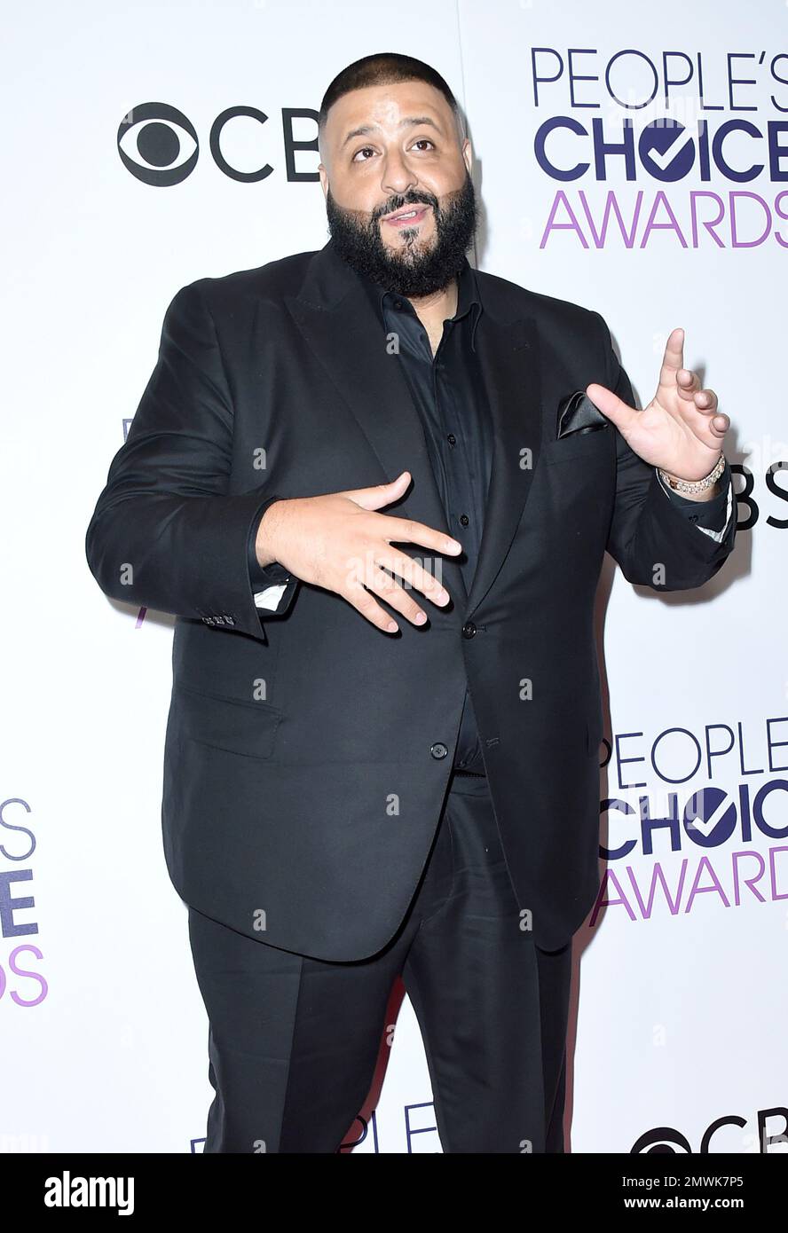 DJ Khaled poses in the press room at the People's Choice Awards at the ...