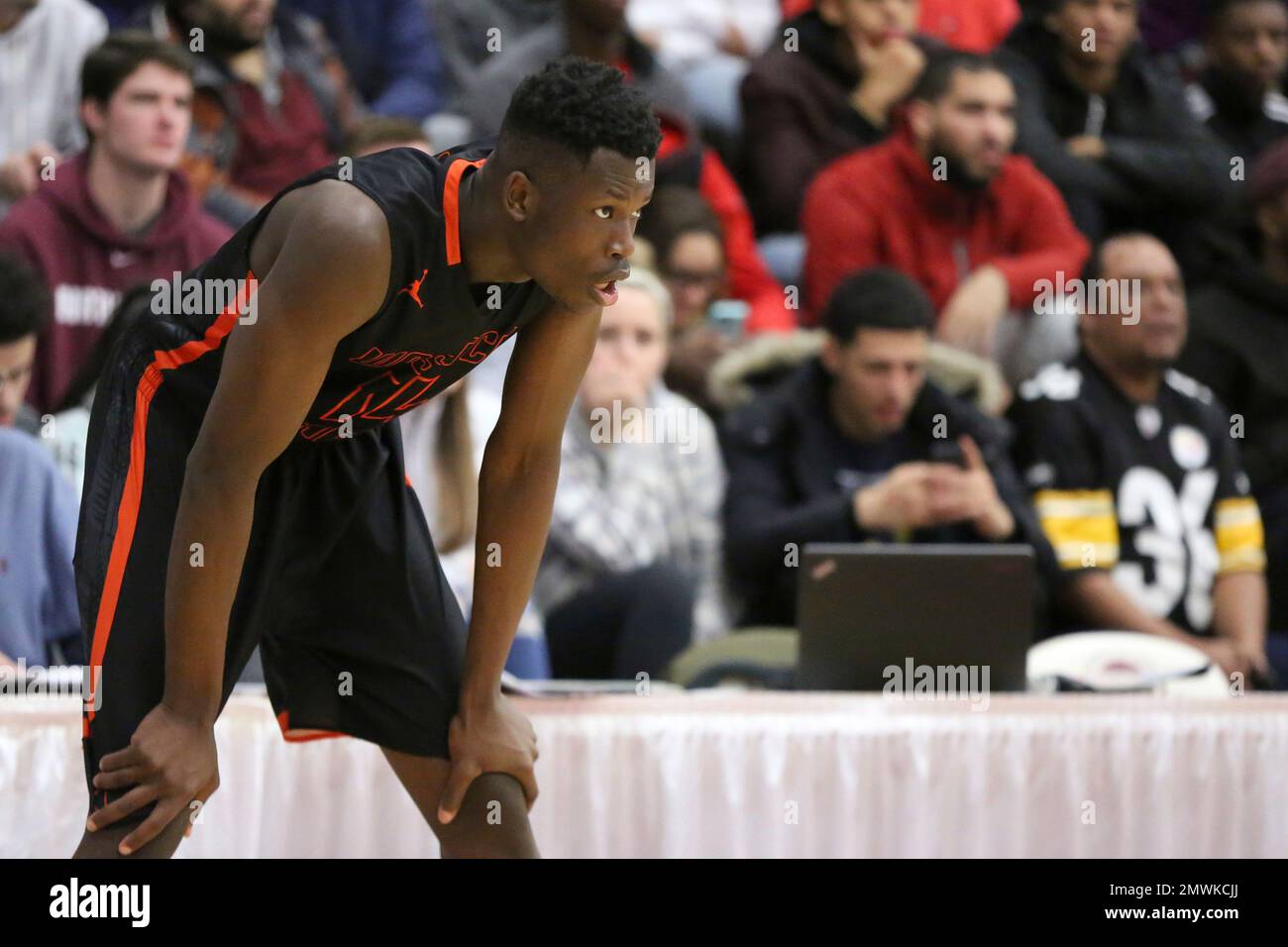 Wasatch Academy's Emmanuel Akot #14 is seen against IMG Academy during ...