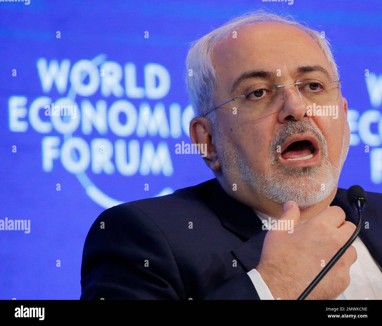 Iranian Foreign Minister Mohammad Javad Zarif speaks at the World ...