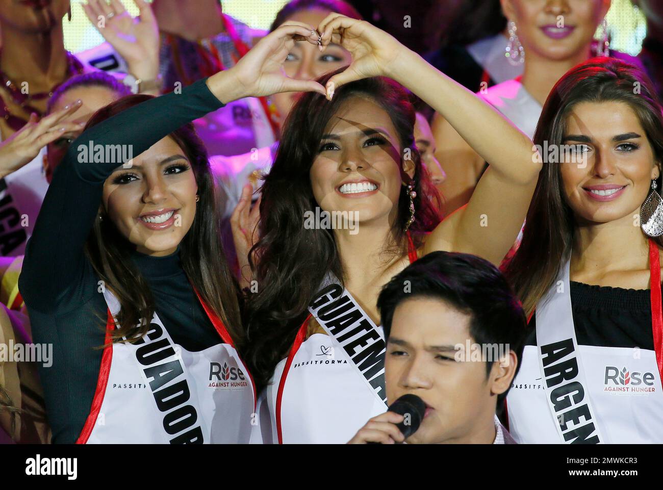 Miss Universe contestants Connie Jimenez of Ecuador, left, and Virginia ...