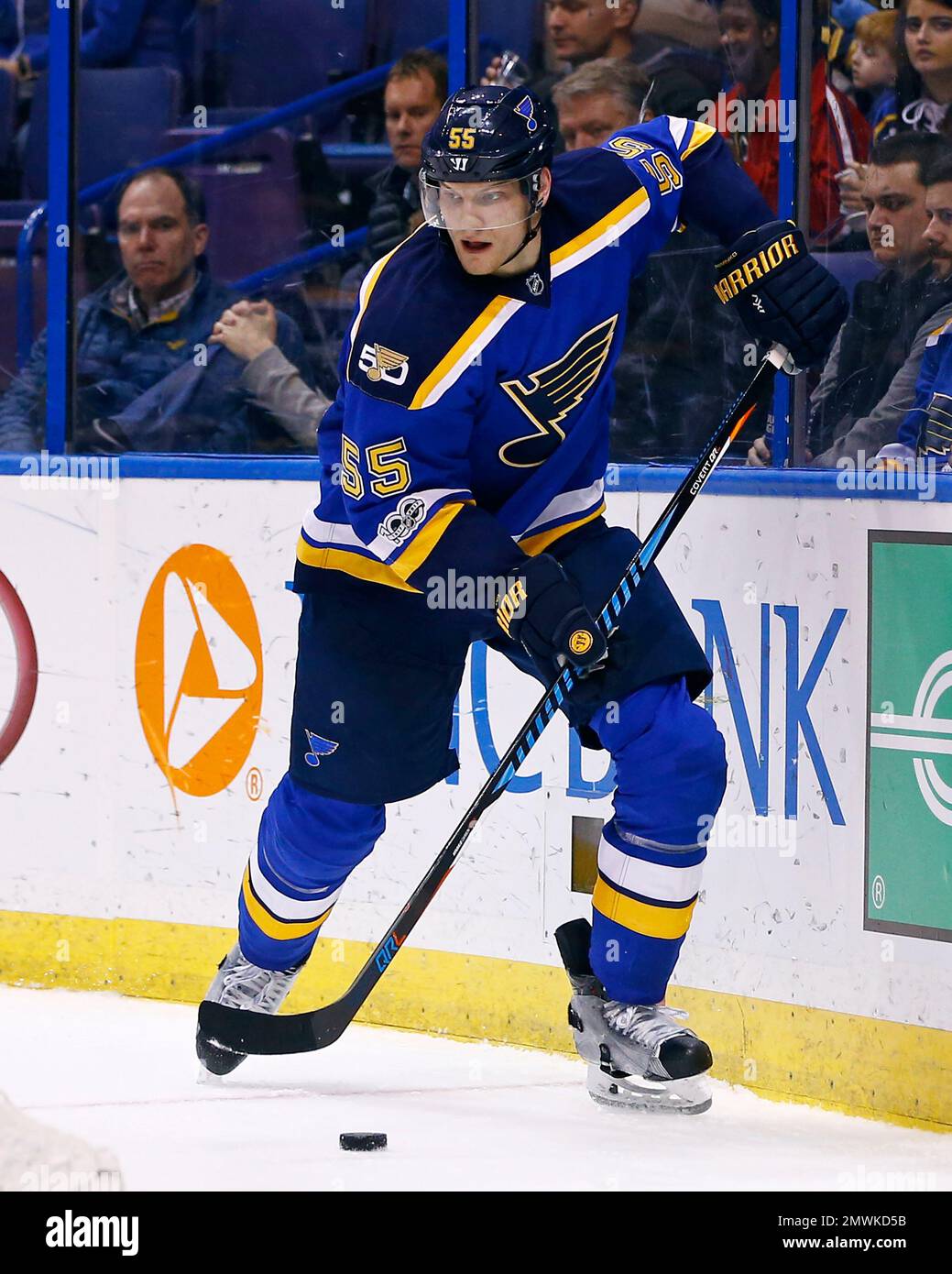 St. Louis Blues' Colton Parayko handles the puck during the third ...