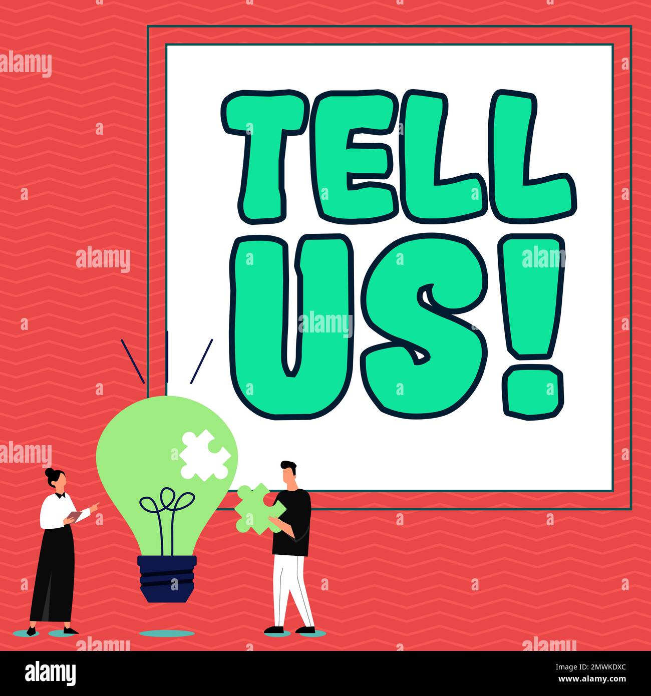 Conceptual caption Tell Us. Word Written on communicate information to ...