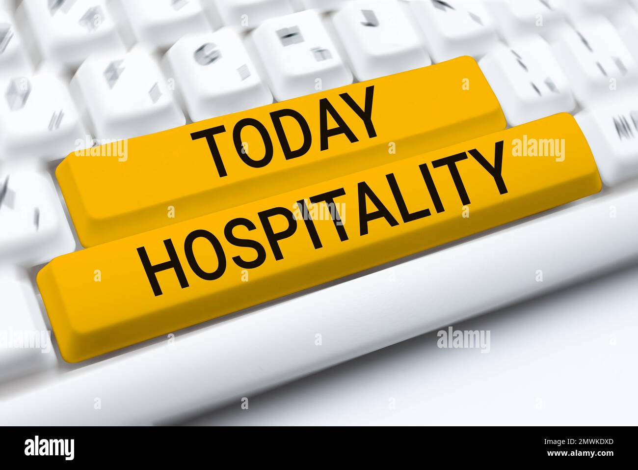 Text sign showing Hospitality. Word Written on the friendly and ...